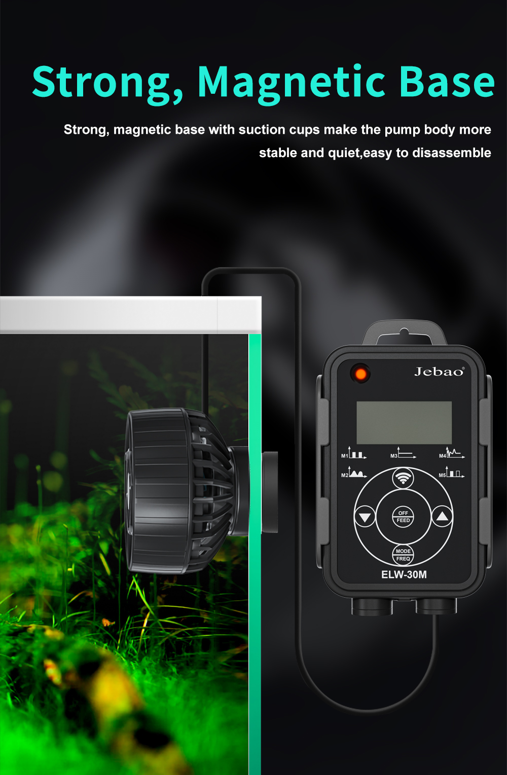 Jebao ELW-5M - płaska pompa cyrkulacyjna z kontrolerem i modułem wi-fi 3000 l/h | Sklep ...